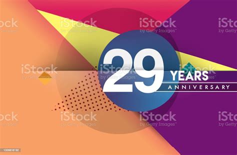 주년 디자인 화려한 기하학적 배경과 원 모양으로 벡터 디자인 생일 축 하 공휴일에 대한 스톡 벡터 아트 및 기타 이미지 공휴일 광고 기념일 Istock