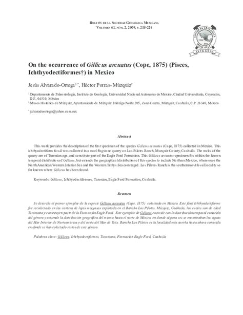 Pdf Gillicus In Mexico