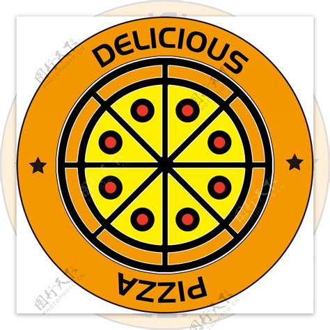 披萨食品西餐图标徽章标签logo设计图片素材 编号32486091 图行天下