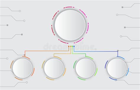 Infographic Template Structure Circle With Circuit Line Modern Diagram