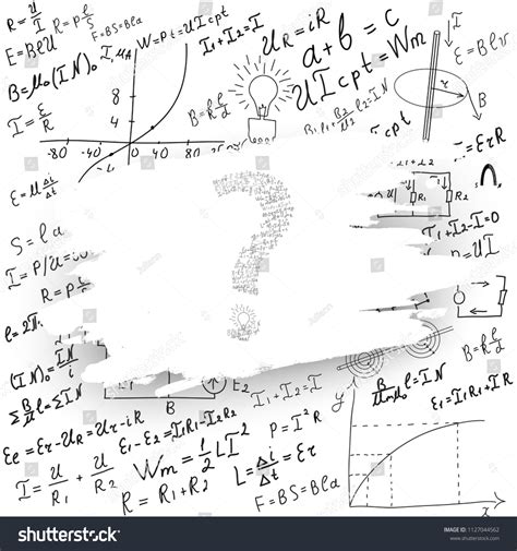 Mathematical Equations Formulas On White Background Stock Vector Royalty Free 1127044562