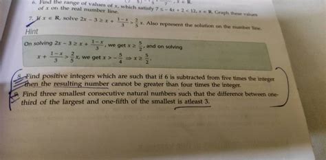 6 find the range of values of x which satisfy 7≤−4x 2