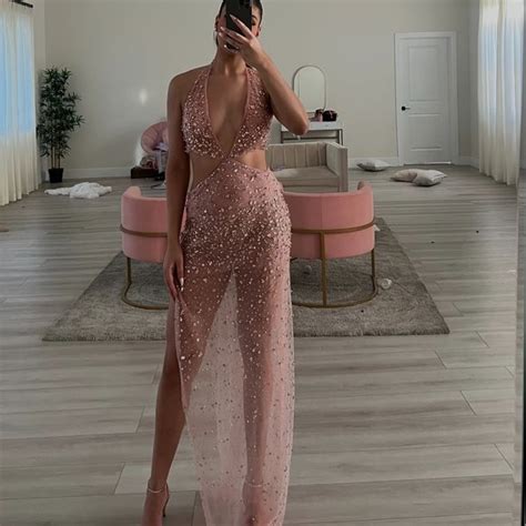 Dresses Handmade Custom Made Pink Party Gown Dress Poshmark