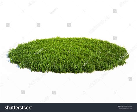Small Round Surface Covered Grass Grass Stock Illustration 1086962456