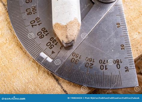 Metal Protractor Royalty Free Stock Image 100464820