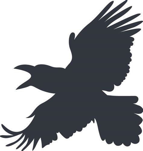 Raven Outline Vector Art Icons And Graphics For Free Download