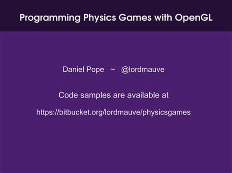 Programming Physics Games With Python And Opengl Odp 3 D Graphics Computer Software And
