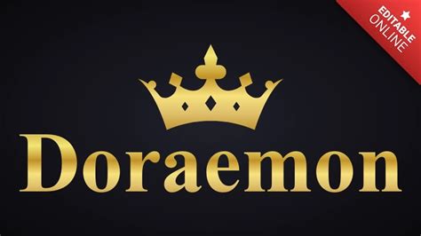 Doraemon Royal Text Effect Generator