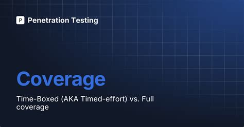 Penetration Testing Coverage Penetration Testing