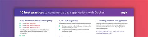 10 Best Practices To Build Java Containers With Docker Snyk Blog
