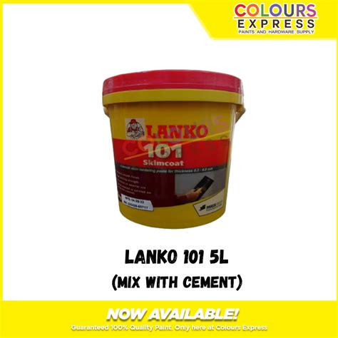 Sika Lanko 101 Paste Type Skim Coat For Exteriorinterior 5l Shopee Philippines