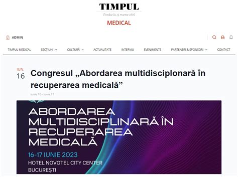 Revista Congresul „abordarea Multidisciplonară în Recuperarea Medicală” Portal