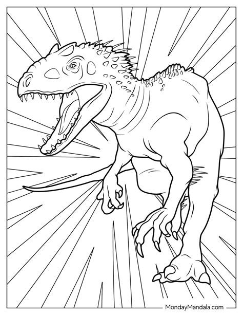 20 Indominus Rex Coloring Pages Free Pdf Printables