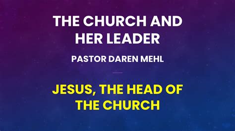 Jesus The Head Of The Church Warroad Community Church