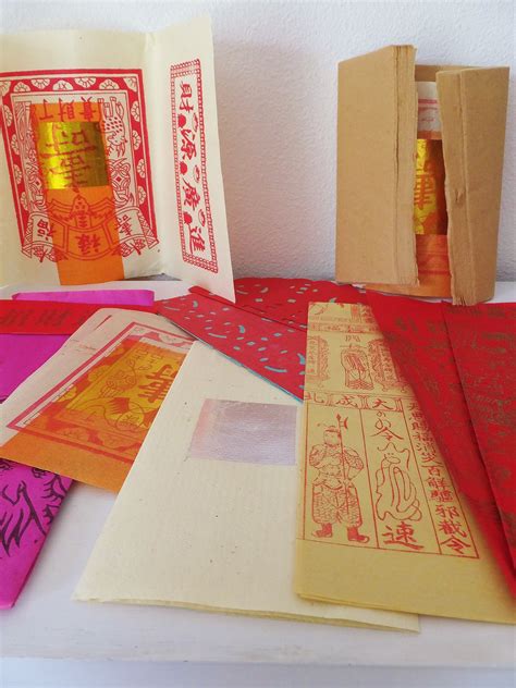 Chinese Joss Paper Assortment Colorful Asian Ritual Ephemera Etsy