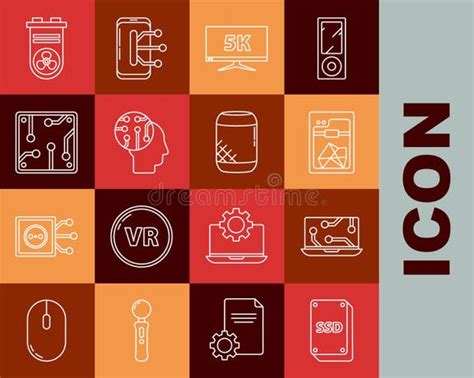 Set Line Ssd Card Laptop 3d Printer Monitor Display With 5k Video