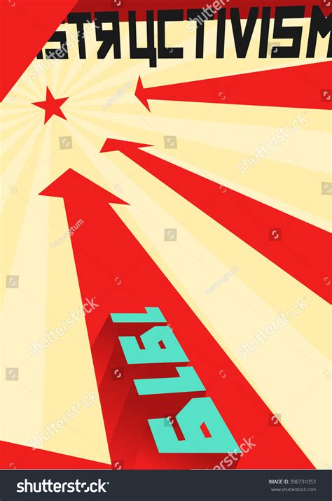 Constructivism Poster Modern Design Stock Vector Royalty Free 396731053 Shutterstock
