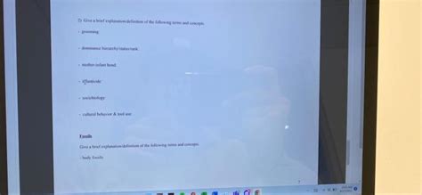 Primate Taxonomy Extra Credit Up To 2 Points Name