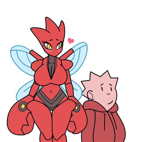 Download Female Scizor And Trainer Wallpaper