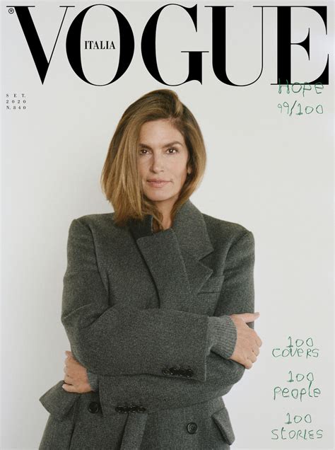 Vogue Magazine Italia September 2020 Cindy Crawford Cover 99 Of 100 Ne