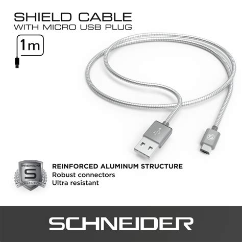 Micro Usb Cable Shield Metal 1m