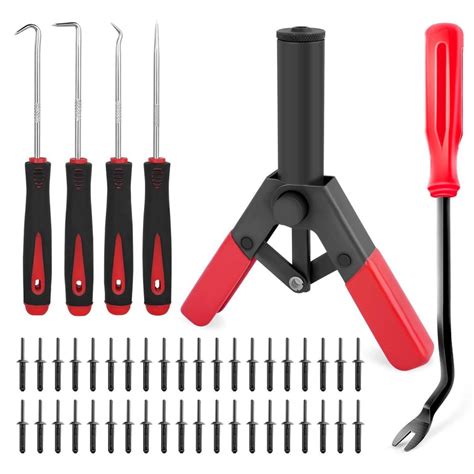 Gooacc 115 Pcs Automotive Nylon Universal Pop Rivet Assortment 6 Most