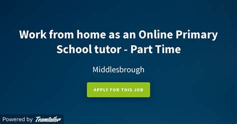 Work From Home As An Online Primary School Tutor Part Time Findtutors