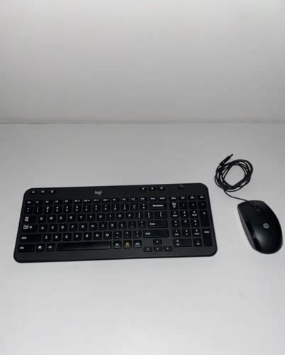 Wired Mouse Logitech K360 Wireless Keyboard