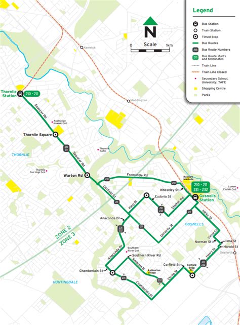 Transperth Bus Route 232 From Gosnells Stn Clockwise Circular Route