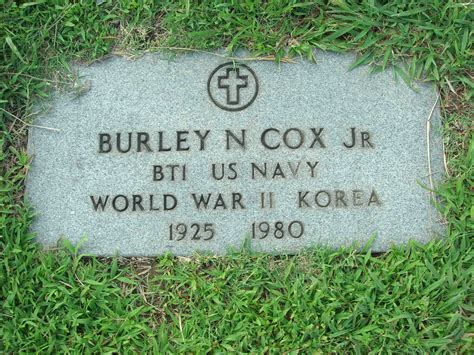 Burley Nathan Cox Jr 1925 1980 Find A Grave Memorial