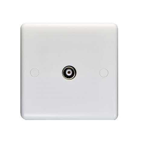 Eurolite Pl4321 Enhance White Plastic 1 Gang Non Isolated Coaxial