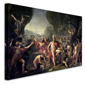 Jacques Louis David Leonidas At Thermopylae 1814 Canvas Gallery