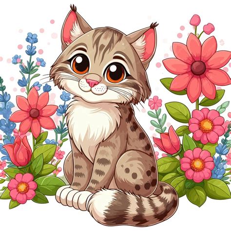 Cute Bobcat Vector Cartoon Illustration Premium Ai Generated Vector