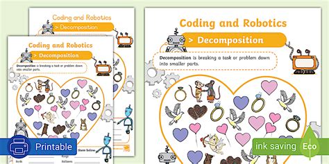 grade 2 robotics and coding valentine s day decomposition
