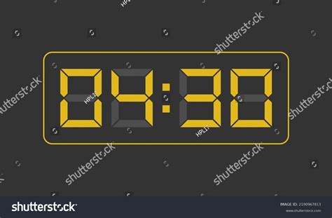 430 Digital Clock Number Vector Illustration Stock Vector Royalty Free