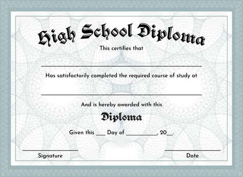 High School Diploma 12 Free Pdf Printables Printablee