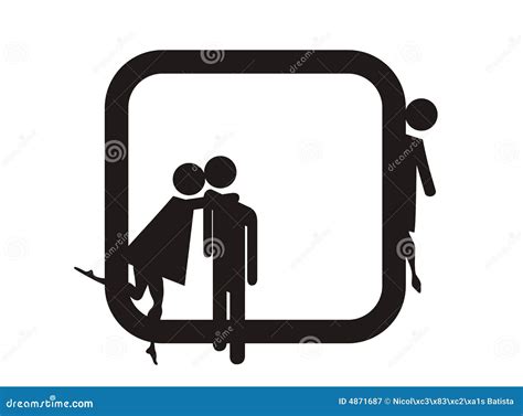 Bacio Della Ragazza Un Uomo Illustrazione Di Stock Illustrazione Di