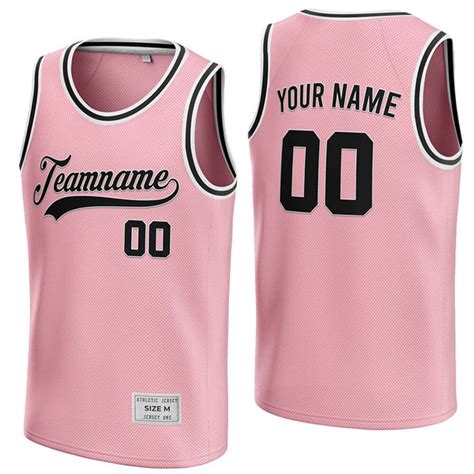 Custom Pink Practice Basketball Jersey