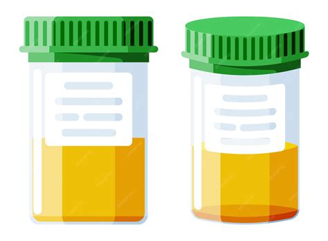 Premium Vector Urine Test Tube Isolated On White Medical Sample In