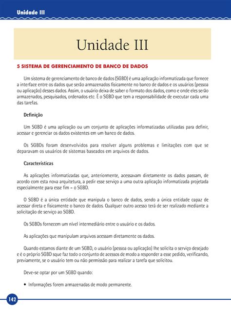 Livro Texto Unidade Iii Unidade Iii Unidade Iii 5 Sistema De