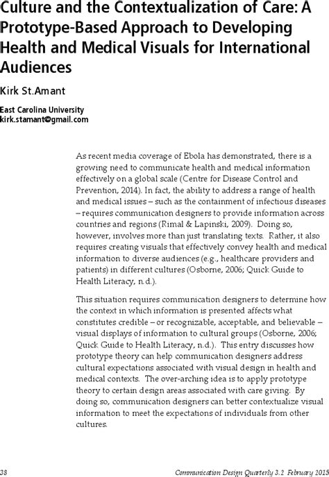 Culture And The Contextualization Of Care A Prototype Based Approach