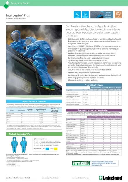 Interceptor® Plus Data Sheet Datasheet Lakeland Industries Global Ppe