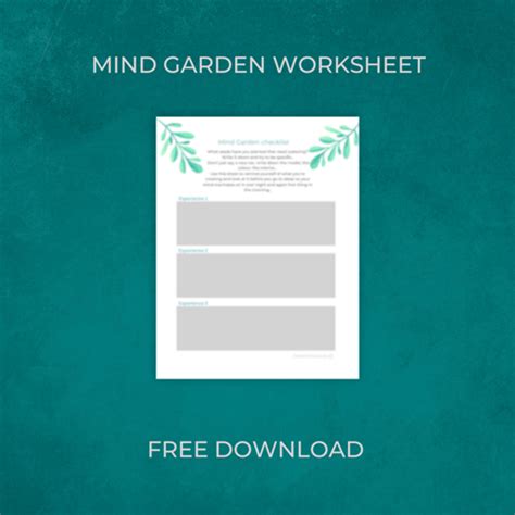 Mind Garden Worksheet Rachel S Ko Fi Shop Ko Fi ️ Where Creators Get Support From Fans