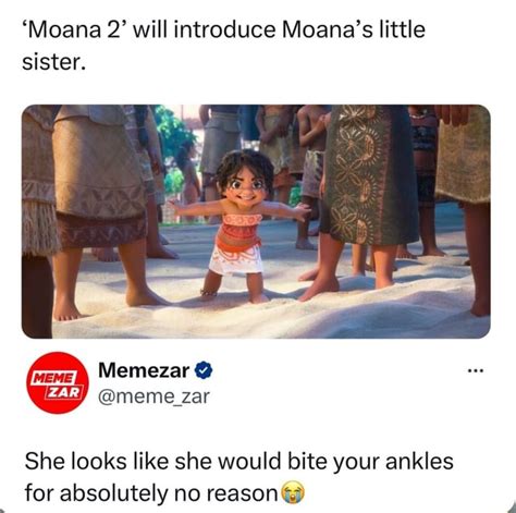 Moana 2 Will Introduce Moanas Little Sister Memezar Meme Zar She Looks Like She Would