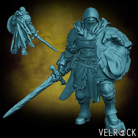 3d Printable Fallen Knight Armored Presupported By Velrock Art