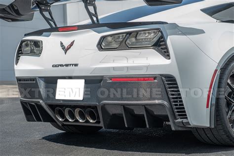 Eos Rear Bumper Diffuser W Fins Carbon Fiber C7 Corvette Diff 556