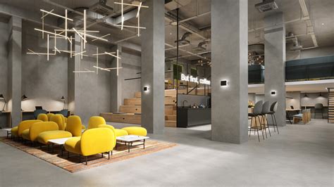 Industrial Lobby Decor Ideas Poster Foto A Minimalist Industrial