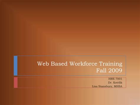 Web Based Workforce Training Presentation Pptx Internet Computing