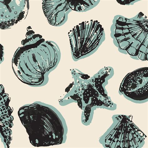 Seashell Pattern Background