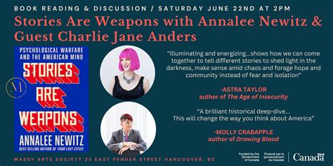 Stories Are Weapons With Annalee Newitz And Guest Charlie Jane Anders